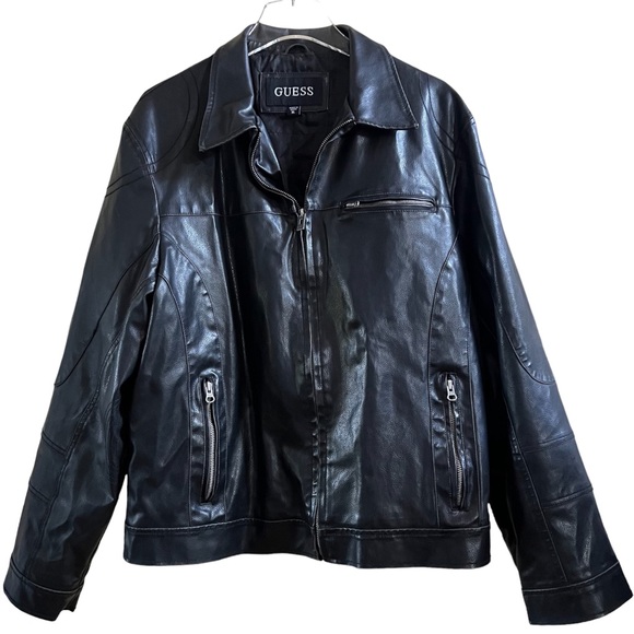 Guess | Jackets & Coats | Vintage Guess Faux Leather Jacket | Poshmark